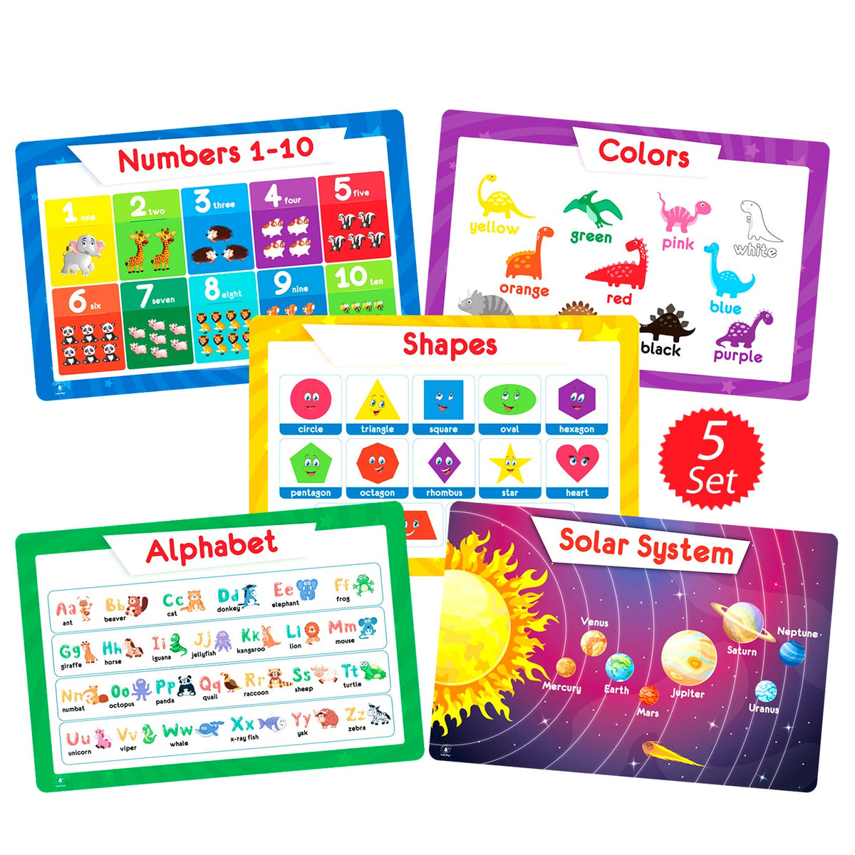 Learning Fun Placemats – Alphabet, Numbers, Shapes & more for kids ...
