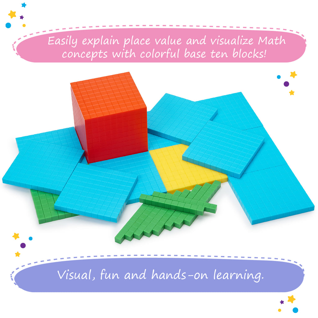 Durable Plastic Base Ten Blocks - Engaging Math Tools for Kids – Simply ...