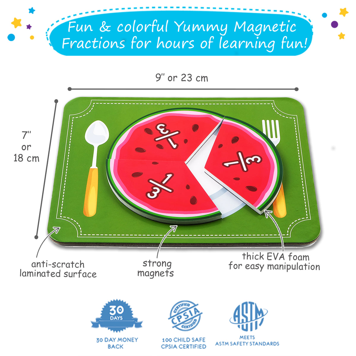 Yummy Magnetic Fractions Set - Fun Classroom Math Manipulatives ...