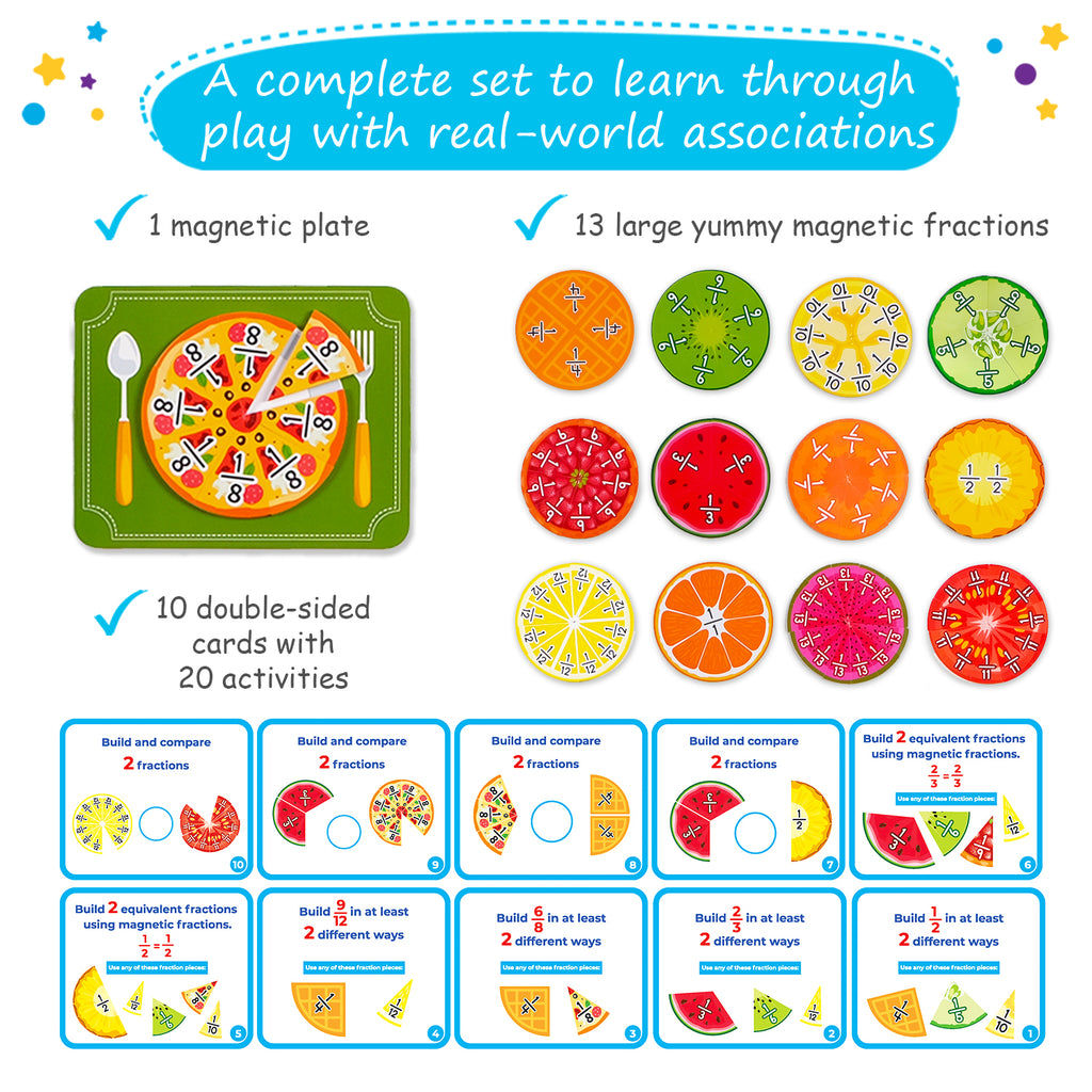 Yummy Magnetic Fractions Set - Fun Classroom Math Manipulatives ...