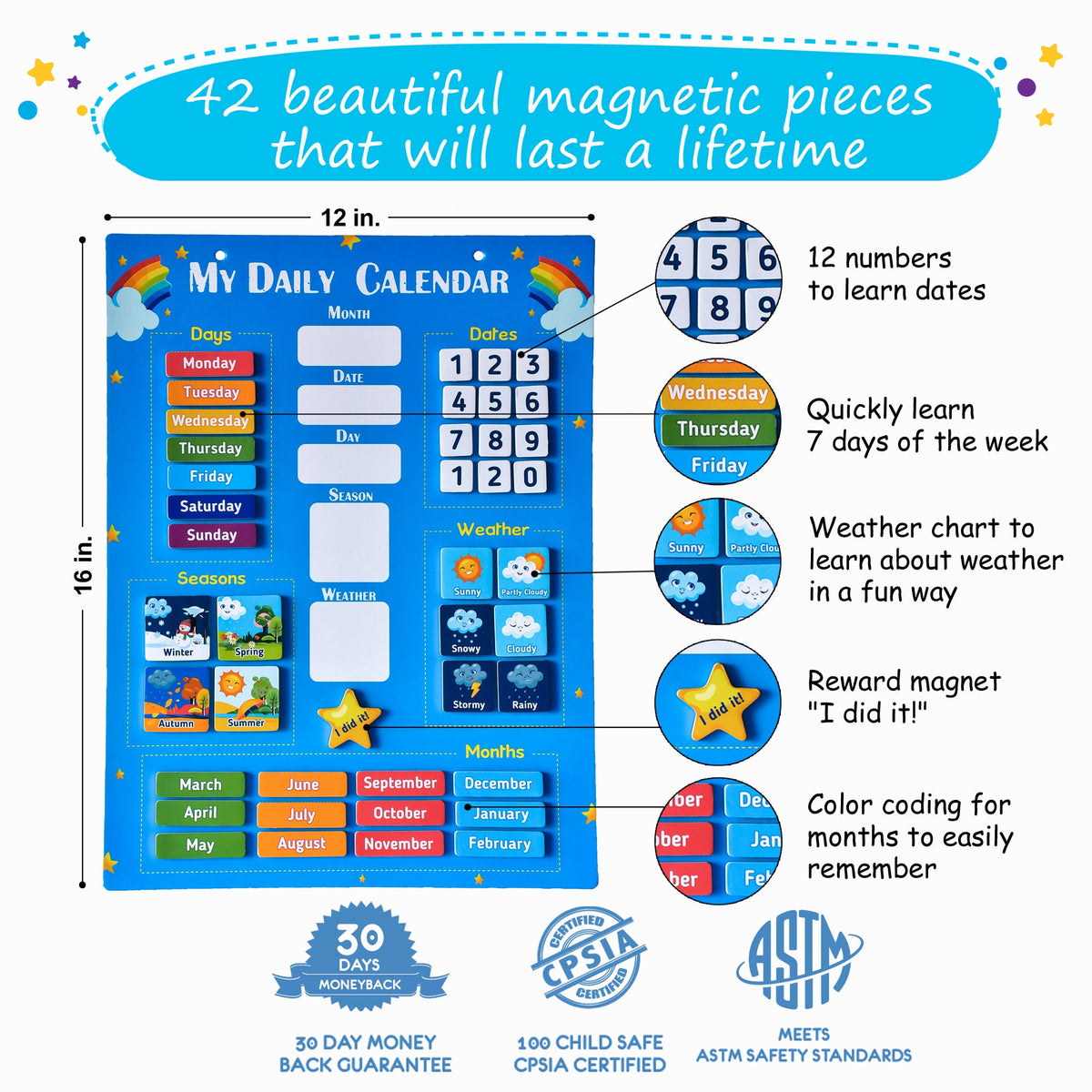 Daily Calendar for Kids - Preschool Calendar – Simply Magic
