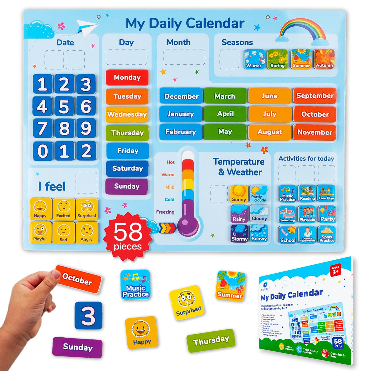 Magnetic Calendar for Kids – Simply Magic