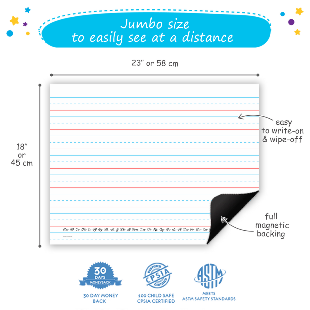 Magnetic Handwriting Paper – Magnetic Lined Paper for Classroom ...